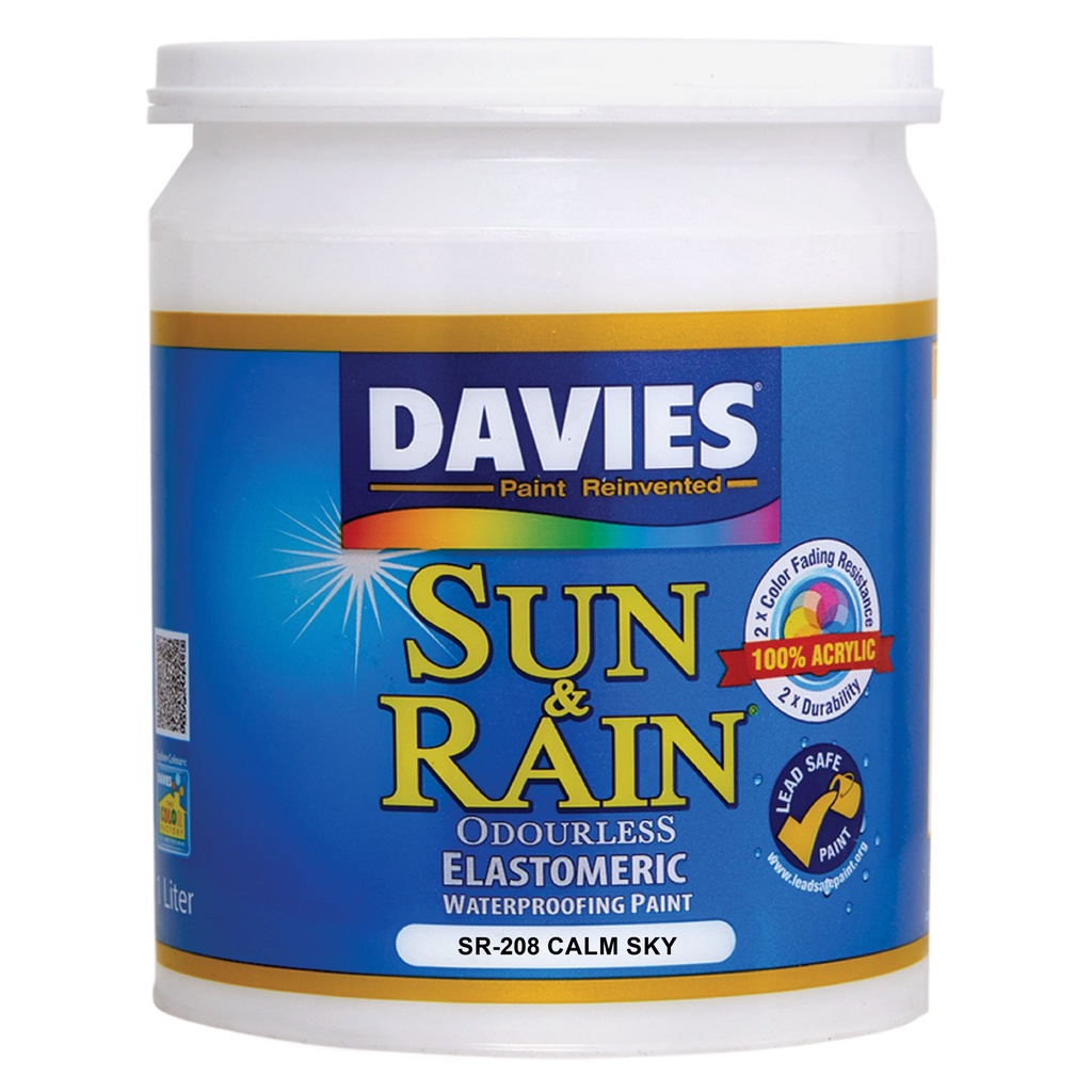 Davies CALM SKY SR-208 1 Liter Sun And Rain Premium Elastomeric Paint ...