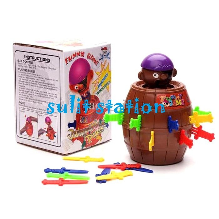 POP up JUMPING PIRATE FUN PLAYING BARREL TOY GAME TOYS | Shopee Philippines