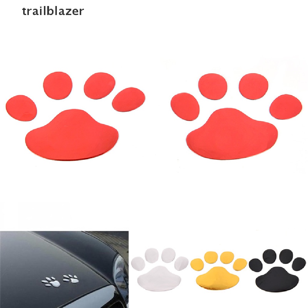 TBPH 2pcs 3D Dog Paw Footprint Car Sticker Decal Footprint Sticker ...