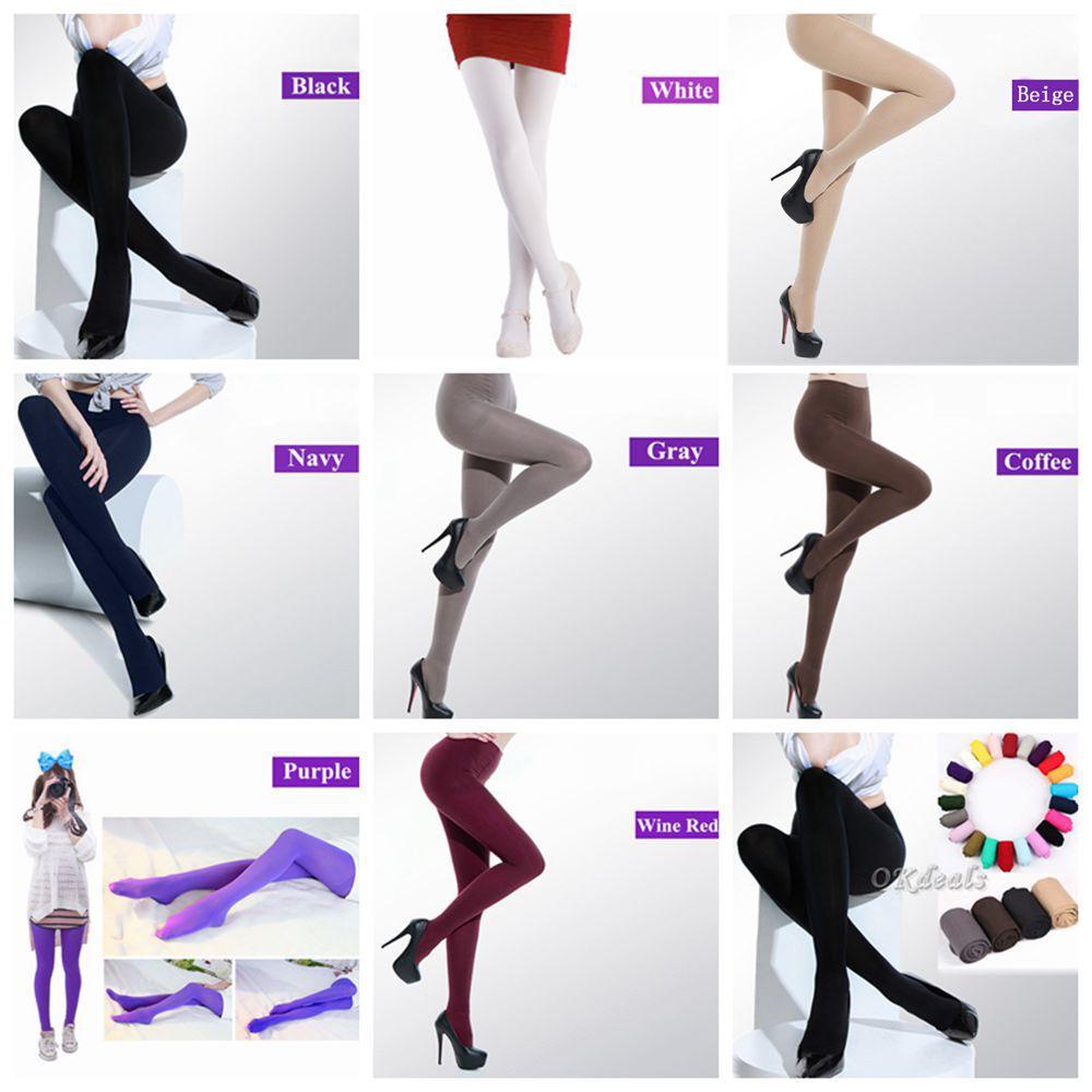 Thick 120D Tights Footed Socks Stockings Pantyhose Opaque | Shopee ...