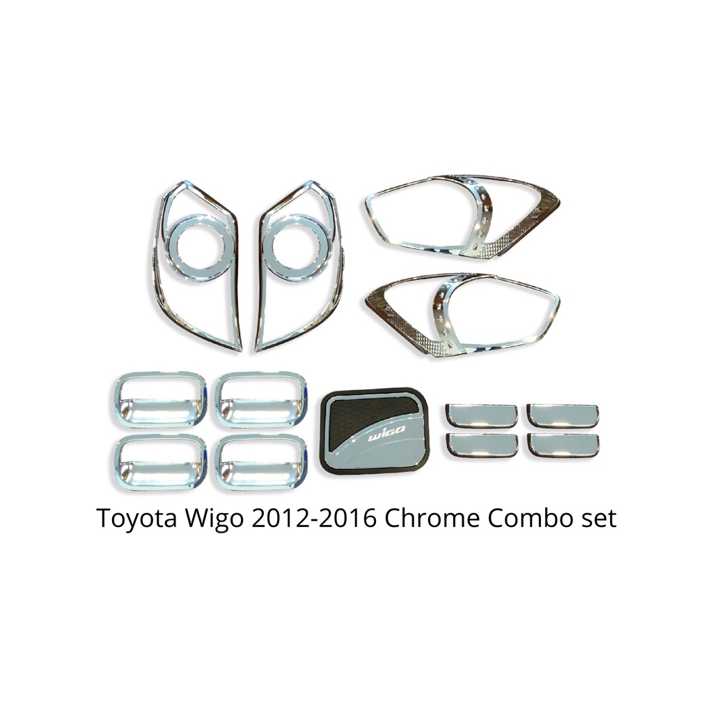 Chrome Garnish Cover - Toyota Wigo 2012 2013 2014 2015 2016 Gen 1 ...