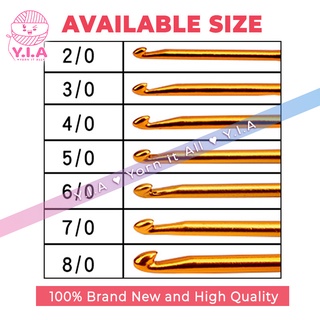 Yia Gold Crochet Double End Hook Dhook 1/0-5/0Mm | Shopee Philippines