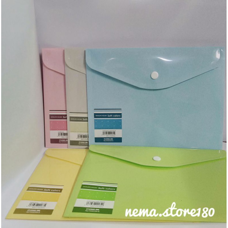 King JIM Button MAP A5 ENVELOPE HOLDER SOFT Colors 734SCGA-E/MAP A5 ...