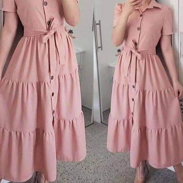 PINK MAXI DRESS (BANGKOK MADE) | Shopee Philippines
