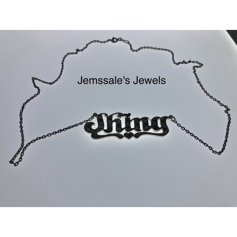 jem: SACRIFICE SALE! JHING Diamond Personalized Name Necklace in Pure ...