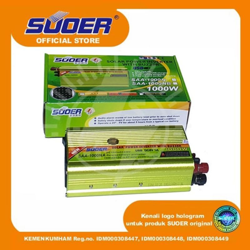 Suoer INVERTER SAA NEW 1000 WATT 12 VOLT AND 24 VOLT SINE WAVE MODIFIED | Shopee Philippines