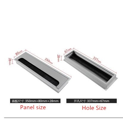 Aluminum alloy rectangular desk cable grommets wire hole cover Cable ...