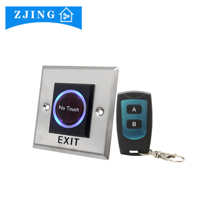 12V DC Metal no touch IR 433 wireless remote control button push door exit button for zk access ...