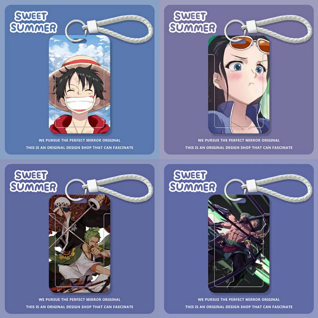 【8】Anime One Piece ID card holder Roronoa Zoro Student card cover bus ...