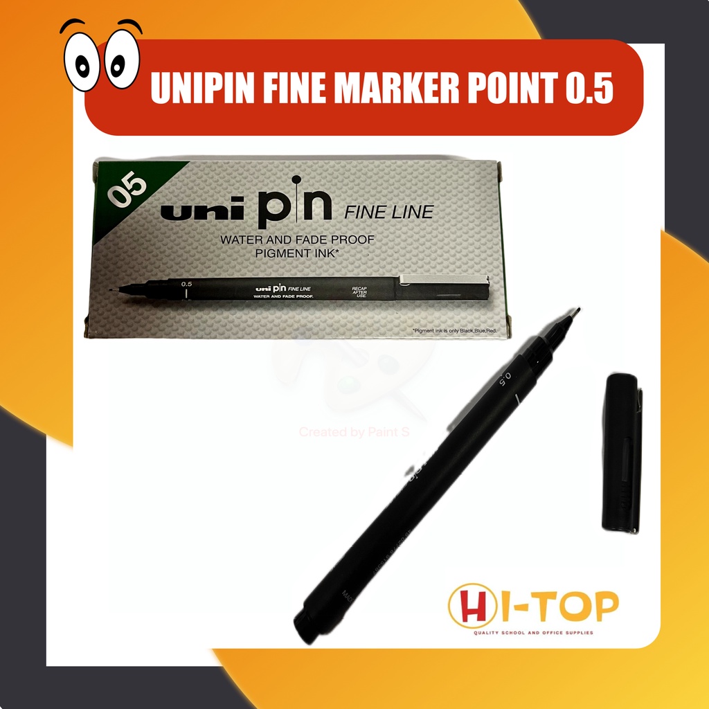 UNI PIN Fine Line Marker 0.5mm Technical Fine Line Drawing Marker Pen ...