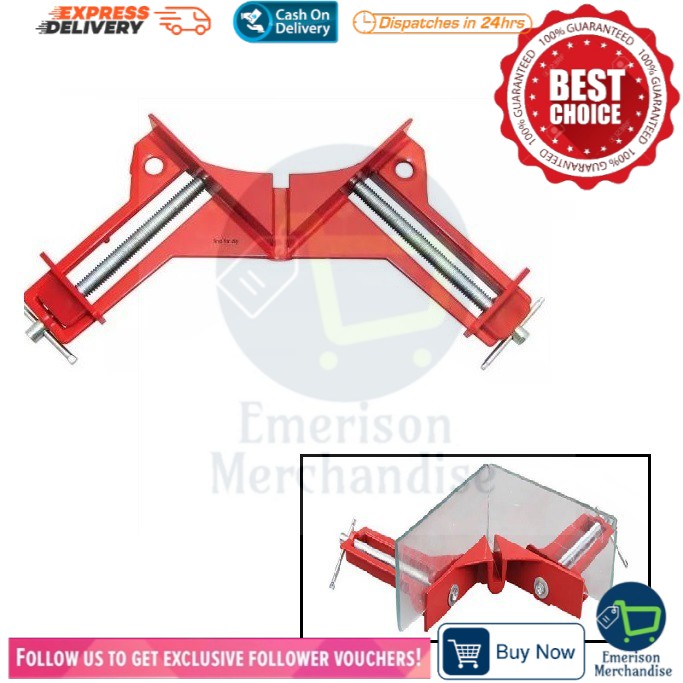 EM1230 Multifunction 90 Degree Right Angle Clip Picture Frame Corner Clamp 100Mm Mitre Clamps ...
