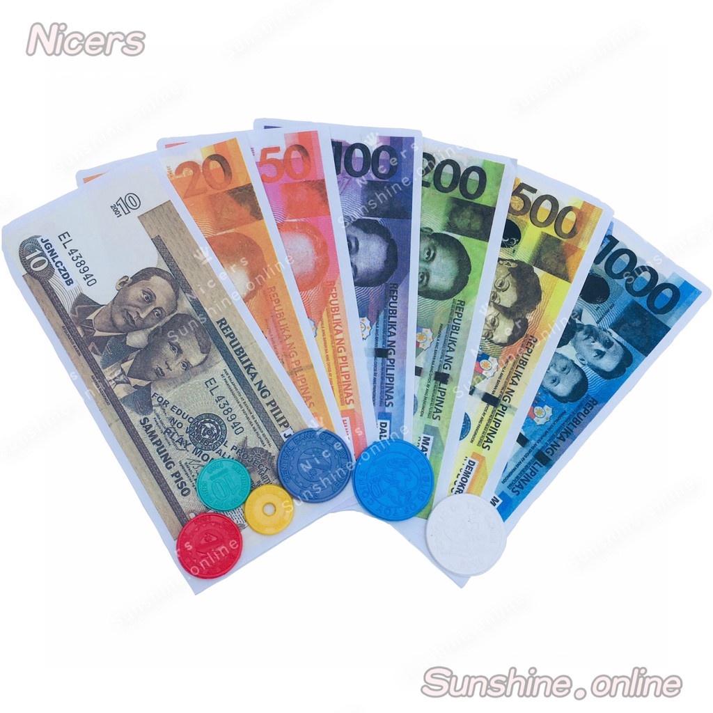 Play money set 12set play money bills+coins | Shopee Philippines
