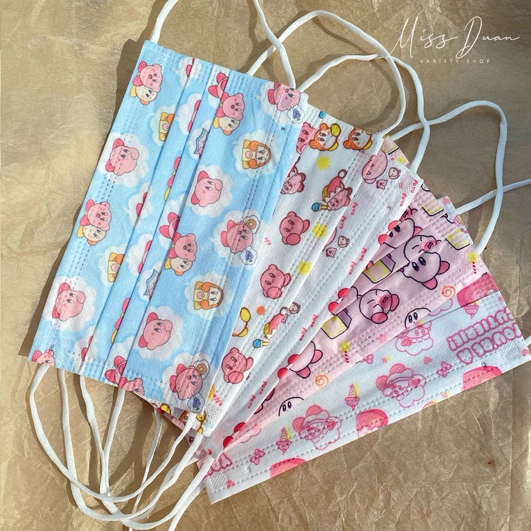 Kirby 10pcs Mask for Adult Women Men Girl Boy 10PCS 3PLY Cartoon Masks ...