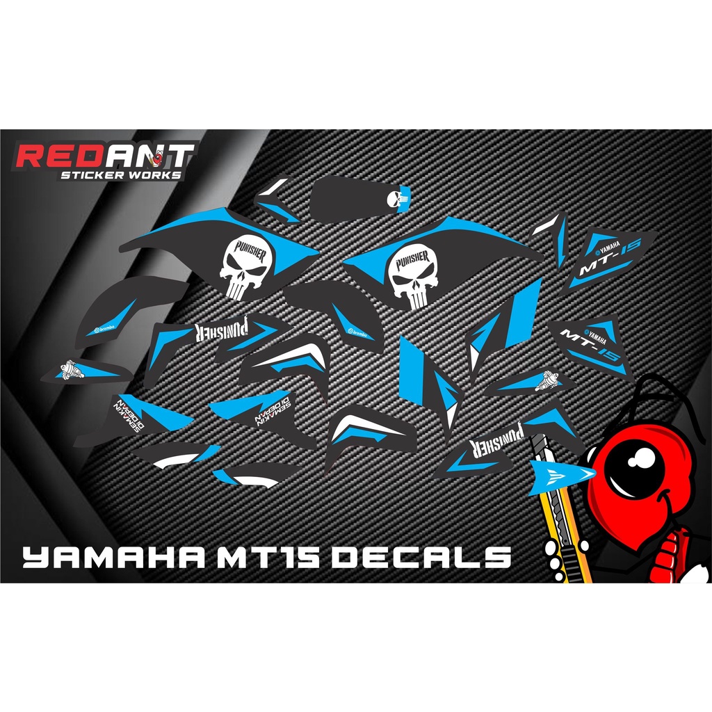 YAMAHA MT 15 GLOSSY SET DECALS | Shopee Philippines