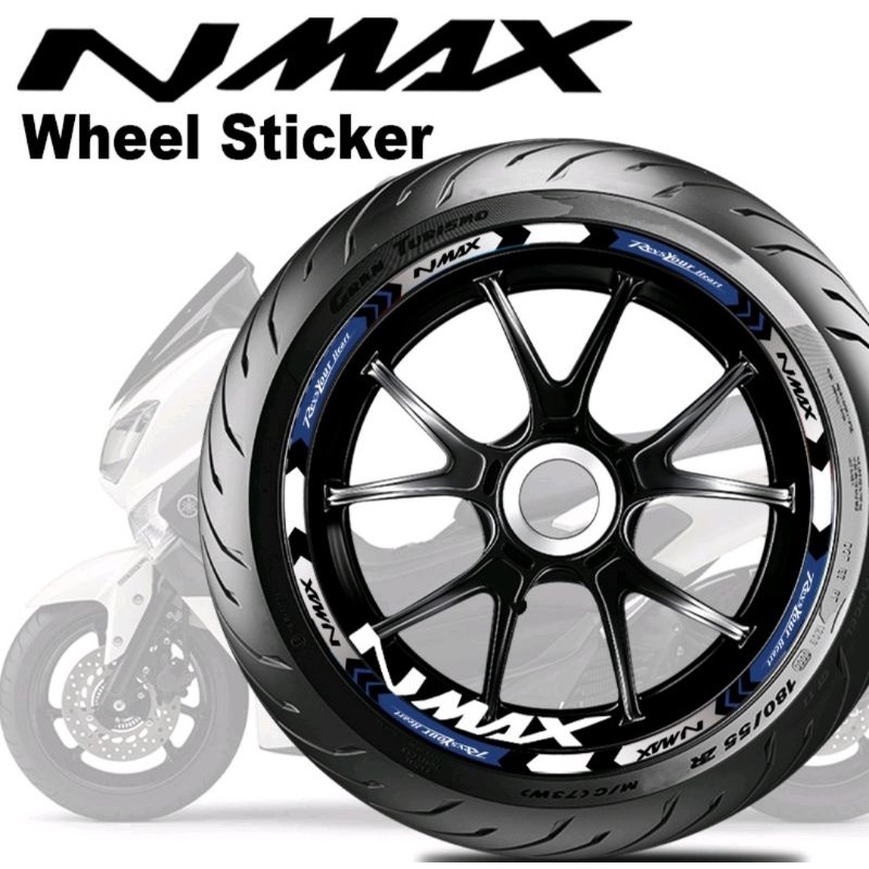 YAMAHA NMAX155 /125 Motorcycle Wheel Sticker Set Rim Sticker set ...