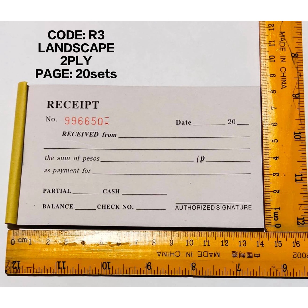 Temporary / acknowledgement Receipt Resibo carbonize 2 ply | Shopee ...