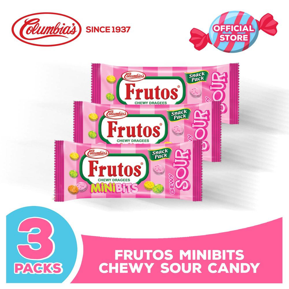Columbia Candies: Frutos Sour minibits snack pack 3 pcs. | Shopee ...