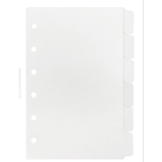 A5 / A6 / A7 FROSTED CLEAR PP SIDE 6 TABS INDEX DIVIDER DASHBOARD FOR ...