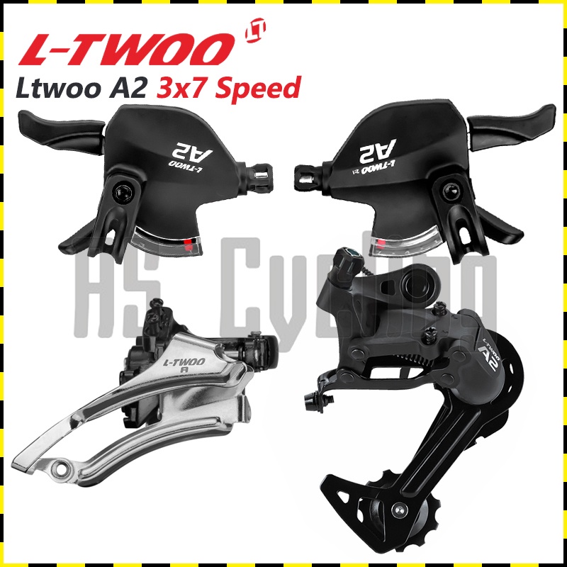 【COD&READY】 LTWOO A2 3x7 Speed 21 Speed Rear Derailleur Front Trigger Shifter Lever Group Set ...