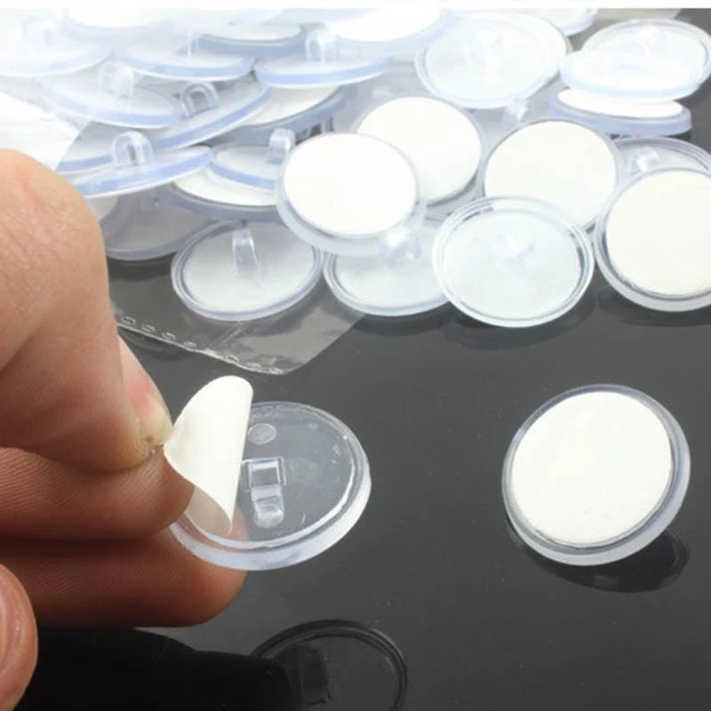 20Pcs Ceiling Strong Traceless Hooks / Adhesive Hook Small Disc Wall ...