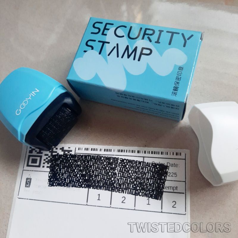 Security Stamp Privacy Identity Protection Stamp Cover Roller Stamp ...