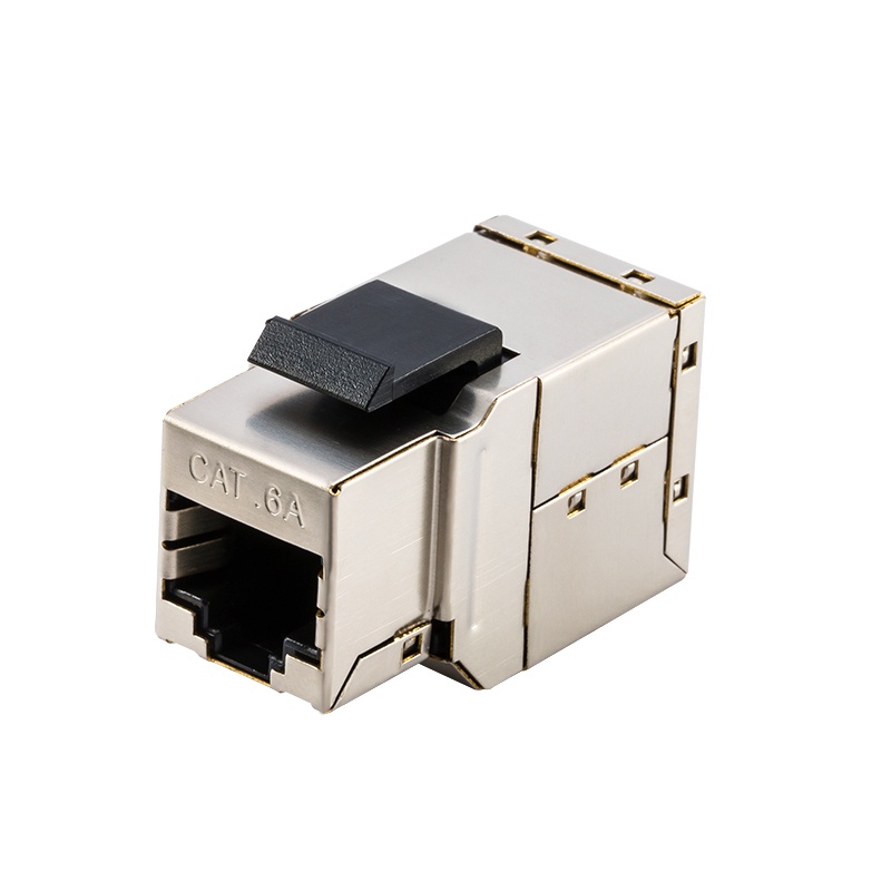 RJ45 Cat5e Cat6 Cat6a Female Keystone Adapter Shielded Inline Coupler Network Cable Extension ...