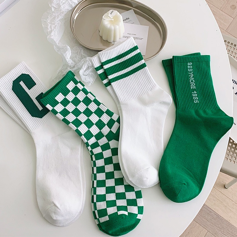 S568 4Pairs gree Ankle Sock/korean fashion sock/women's Socks/foot ...