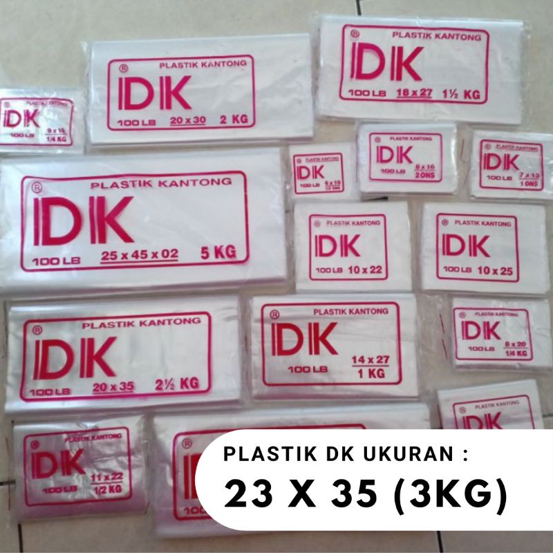 Pp / Clear Plastic Brand DK Size 23X35 (3KG) Contents per pack: 100 lbr | Shopee Philippines