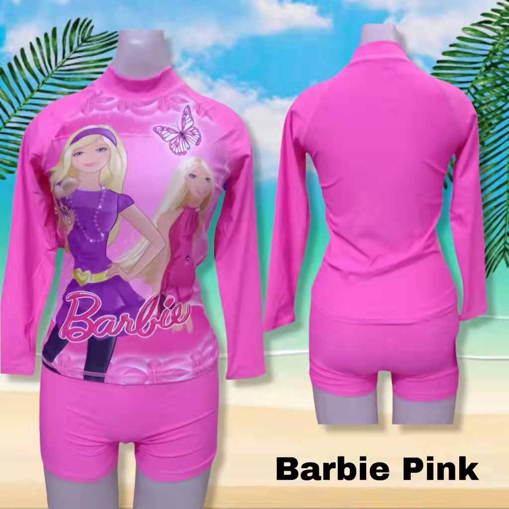 Rashguard For Kids Treno Spandex Quality Barbie | Shopee Philippines