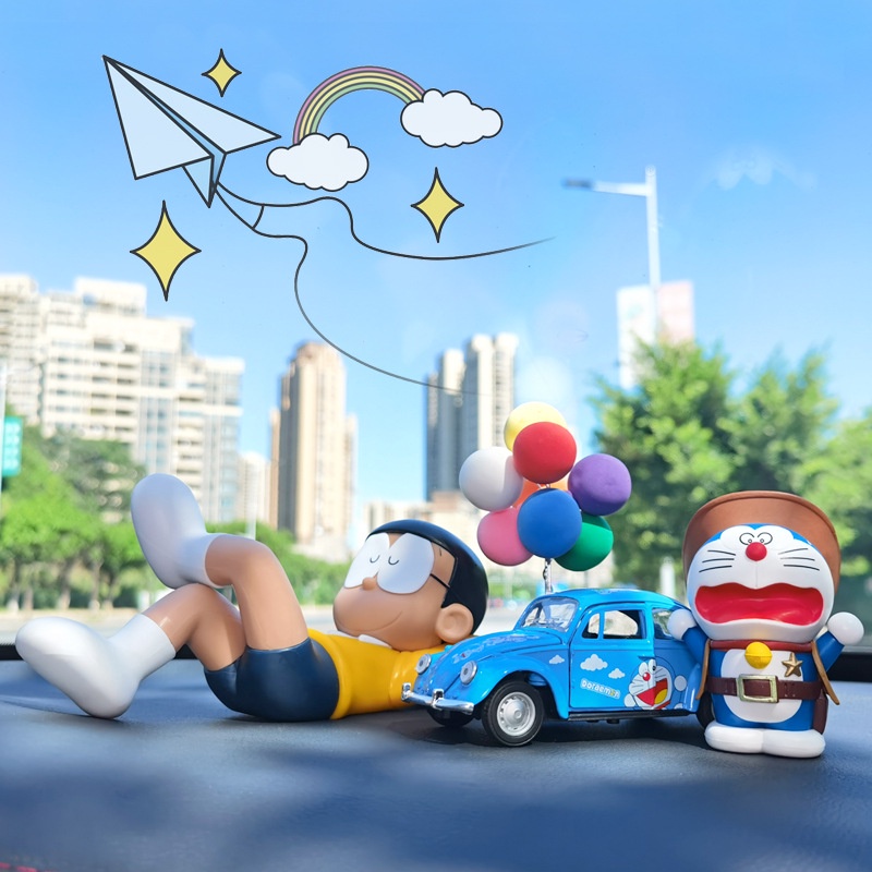 anime Doraemon Nobi Minamoto Shizuka cartoon shaking head doll Car ...