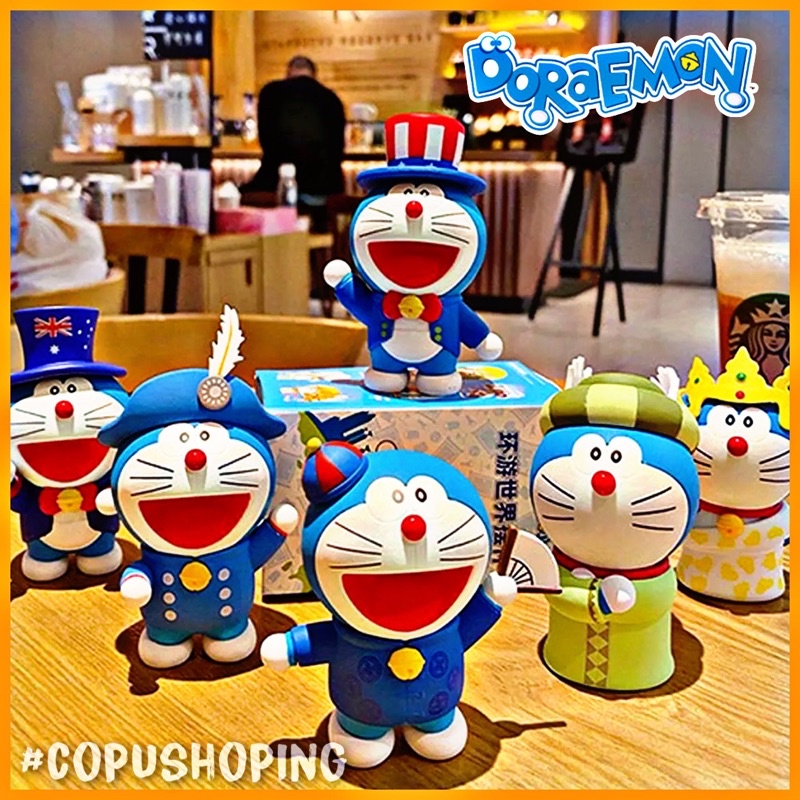 (No Box) Doraemon model Smart robot cat version around the world ...