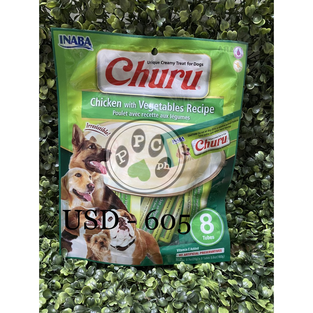 Usd 605 - Inaba Dog Treat Churu - Chicken with Vegetables 1 Pack 20g 8 Tubes 160g | Shopee ...