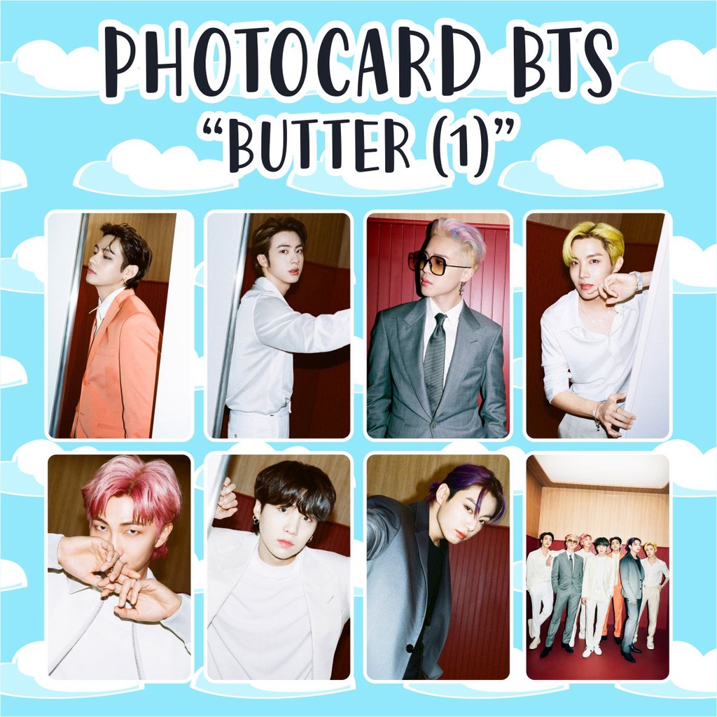 Photocard BTS BUTTER VER 1 6 7 8 - KPOP UNOFFICIAL SOUVENIR | Shopee ...