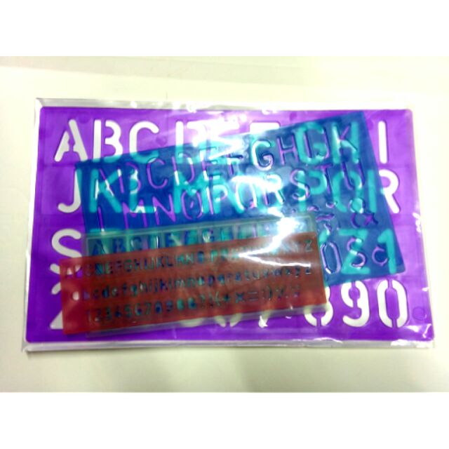 Lettering stencil set 4pcs | Shopee Philippines