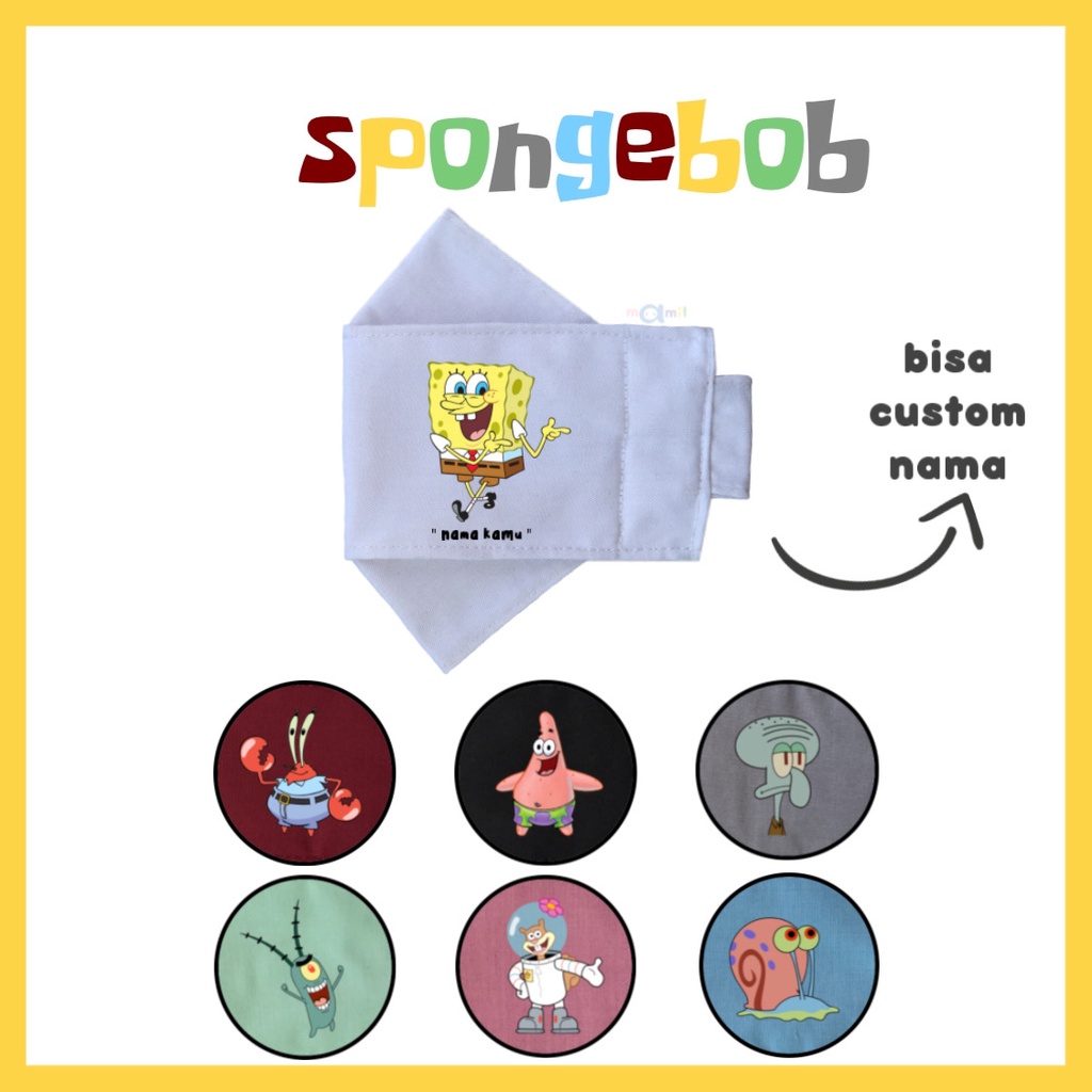 Spongebob Mask || 3d 3D Character Cloth Mask+STOPPER || Custom Fabric ...