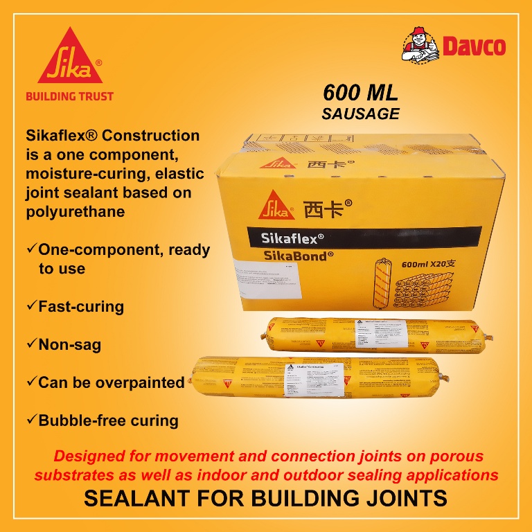 Sika Sikaflex 140 JAPAN Sikabond Construction Polyurethane Sealant Box (20 x 600ML SSG) Grey ...