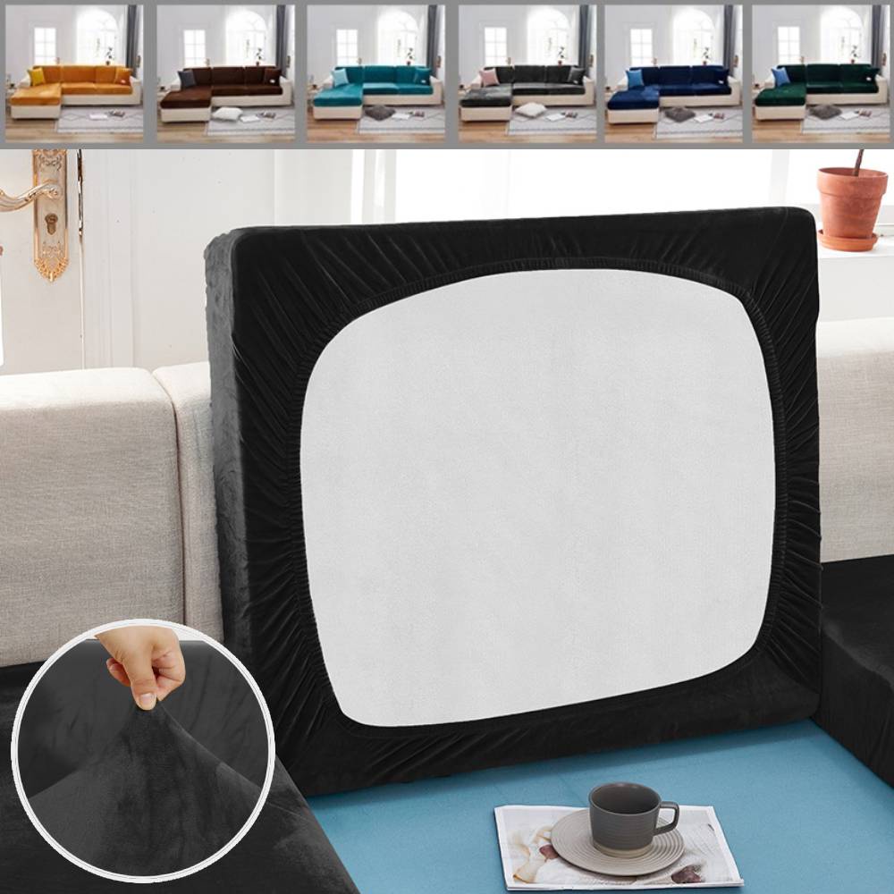 Solid Color Fleece Sopa Cover Seat Cover Patchwork Cover 1/2/3/4 Seater ...