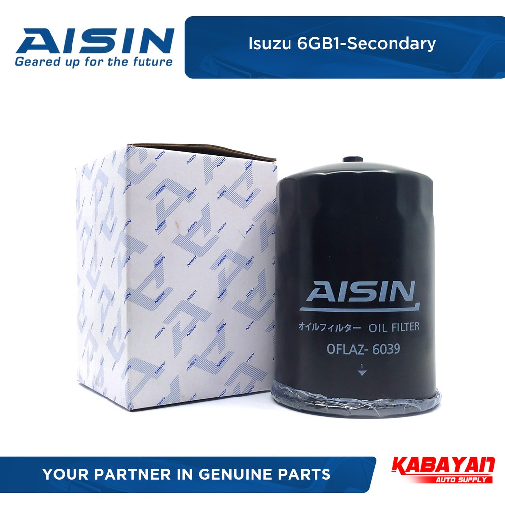 Aisin Oil filter for Isuzu 6GB1-Secondary OFLAZ-6039 1Pc | Shopee ...