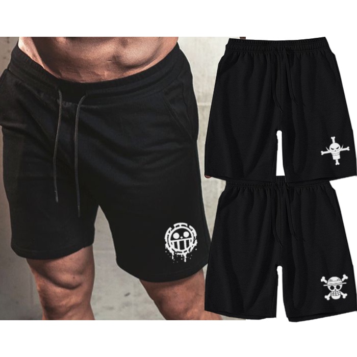 One Piece Anime logo casual fashion Men's popular sports shorts ...