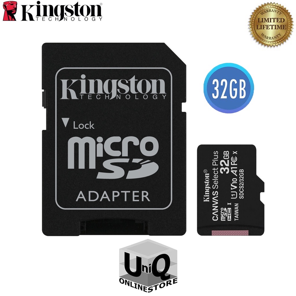 Kingston Canvas Select Plus 32GB microSD Memory Card with Android A1 Performance Class (SDCS2 ...
