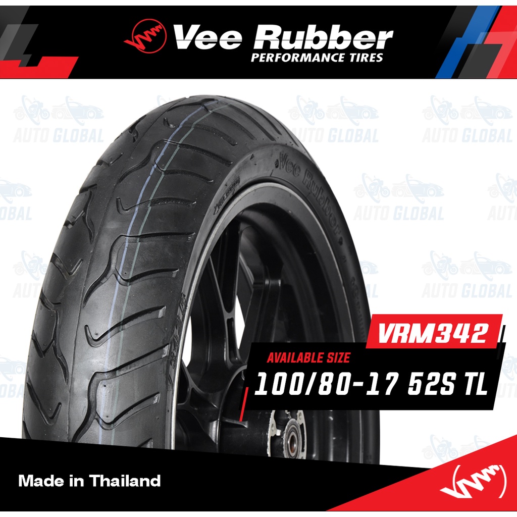 100/80-17 or 130/70-17 or 140/60-17 TL VEE RUBBER VRM342 (Tubeless ...