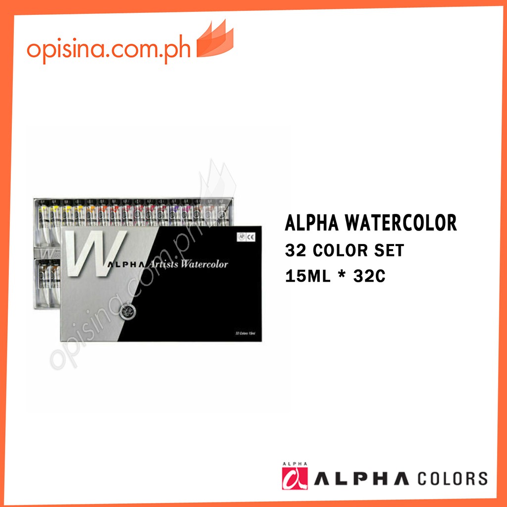 ALPHA ARTISTS WATERCOLOR (32 COLOR SET) | Shopee Philippines