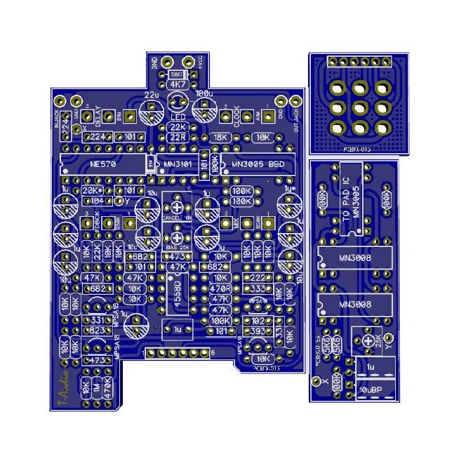 T-audio PCBFX-015 Based on Boss DM2 Analog delay Pedal Guitar Effect ...