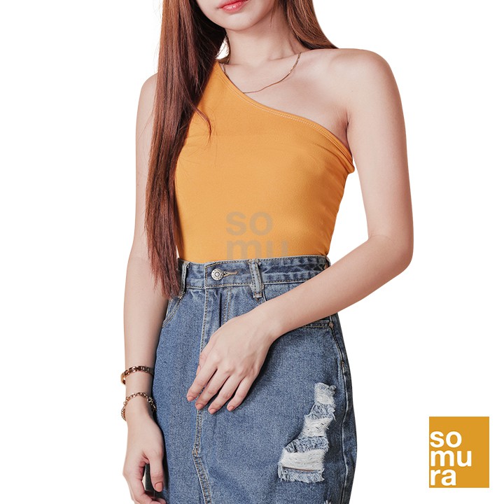 One Sided Crop Top High Quality (SM744) | Shopee Philippines