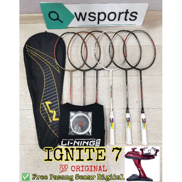 Original LiNing Ignite 7 8 Ignite7 Ignite8 Badminton Racket | Shopee ...