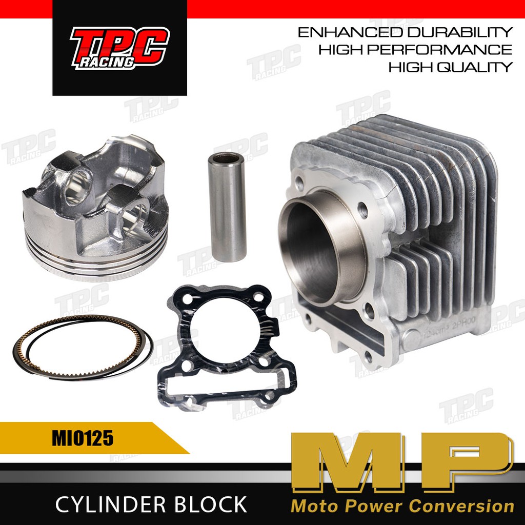 TPC MP CYLINDER BLOCK MIO125 STEEL BORE 57MM RACING | Shopee Philippines