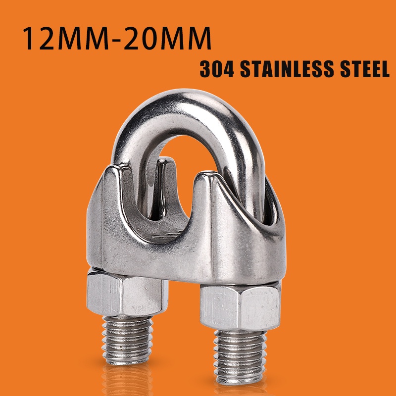 16-20mm Stainless Steel Wire Rope Clamp Thim Screw Buckle 304 Marine ...