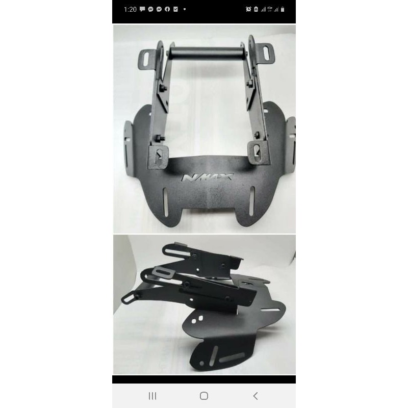 black x3 bracket for nmax version 1 and V2 1.y connect | Shopee Philippines