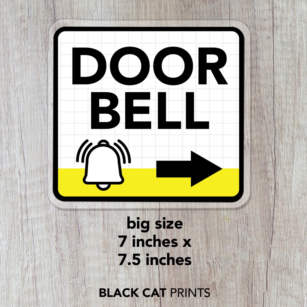 Door Bell Sign | Laminated Signage | Sign Board | Shopee Philippines