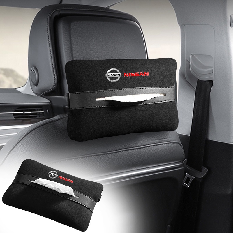 Nissan Car Suede Storage Bag Seat Backrest Tissue Box Auto Interior ...